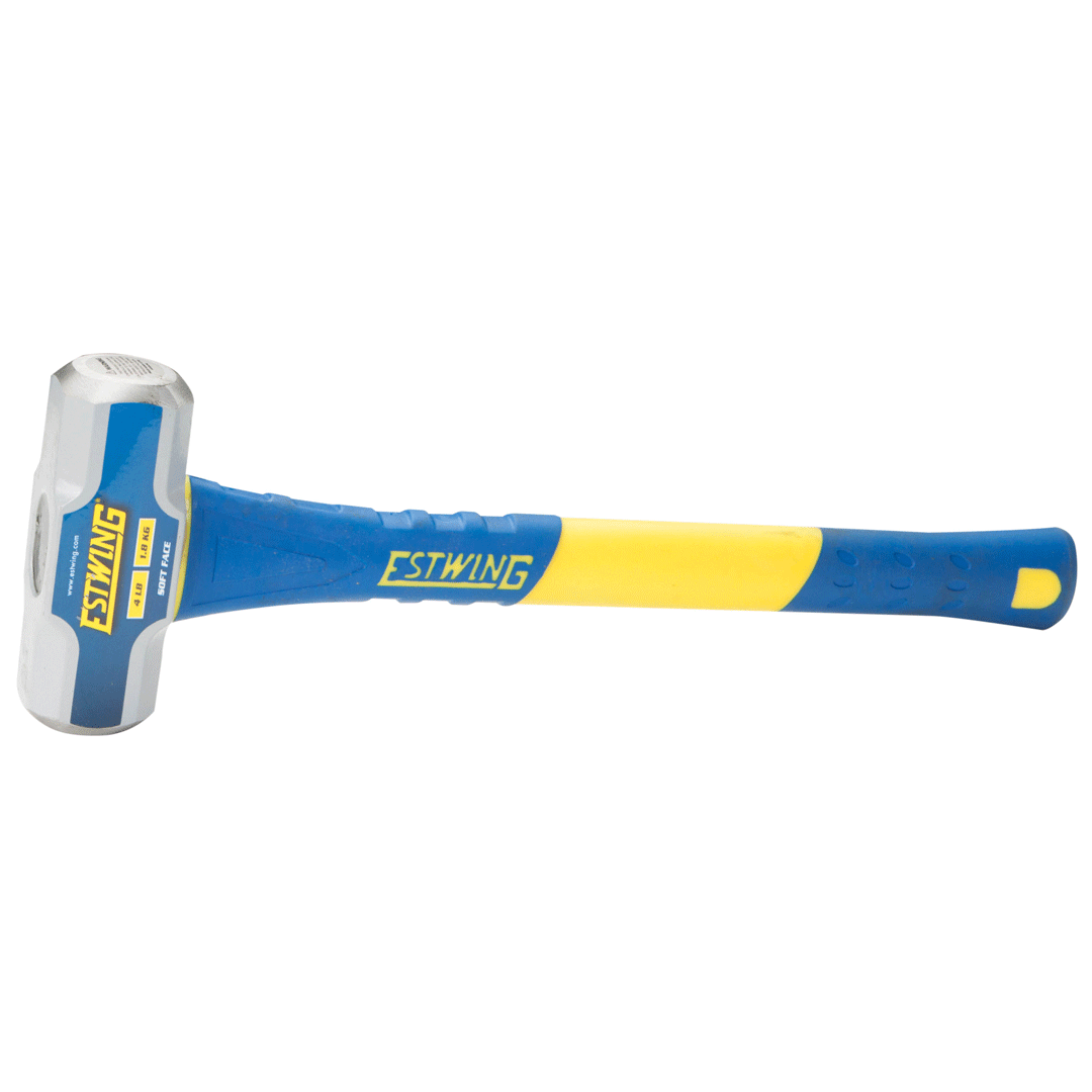 Estwing 4 lb. Head, 16" Length Fiberglass Handle Soft Face Sledge Hamm ...